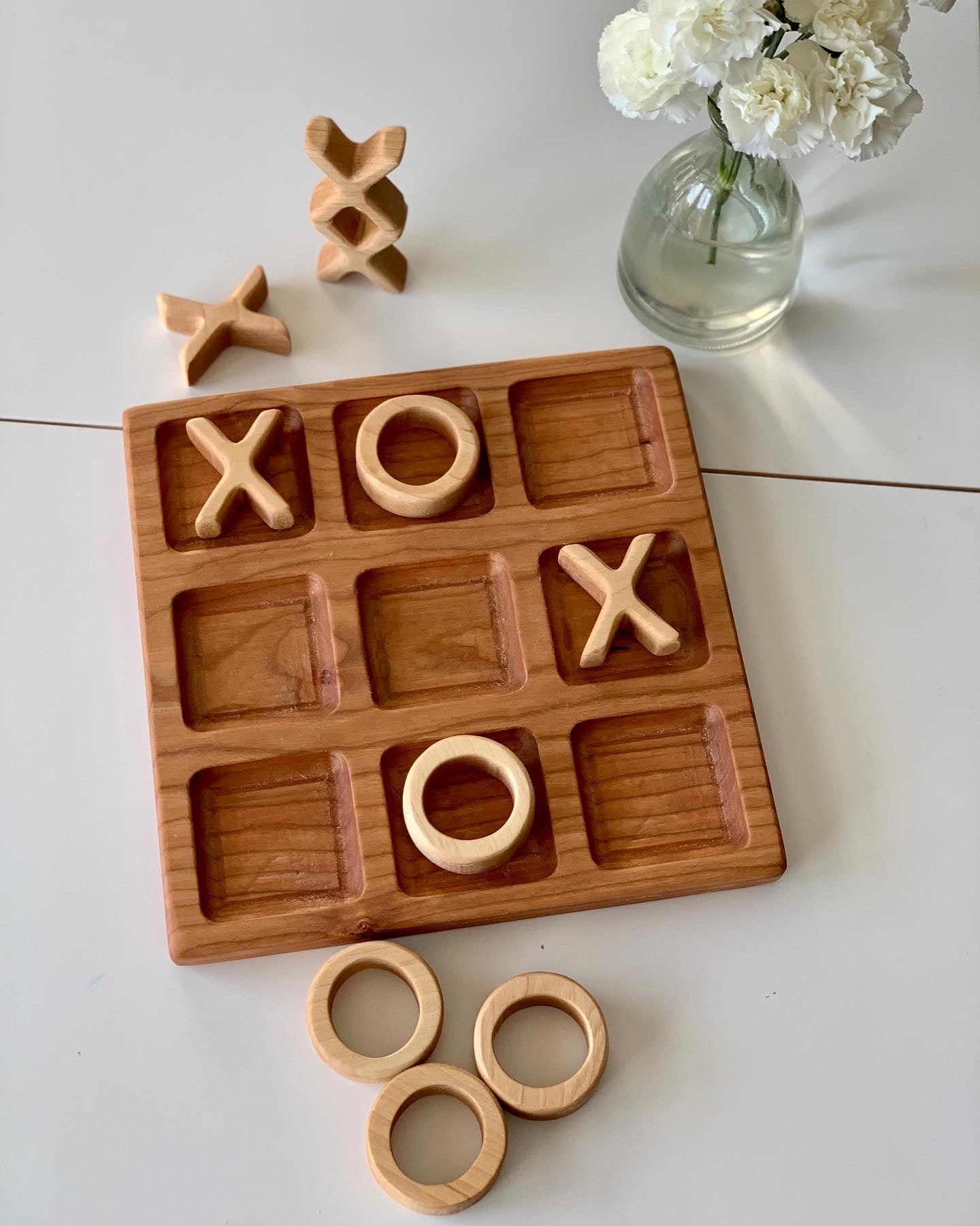 Wooden 3 x 3 Grid / 9 Frame / Tic Tac Toe Board / Sensory Tray – AWandCo